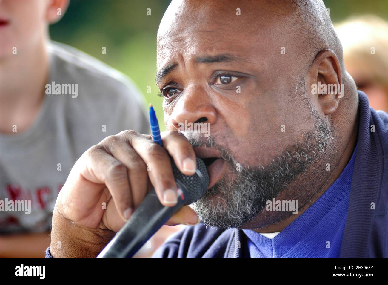 Man announcing hi-res stock photography and images - Alamy
