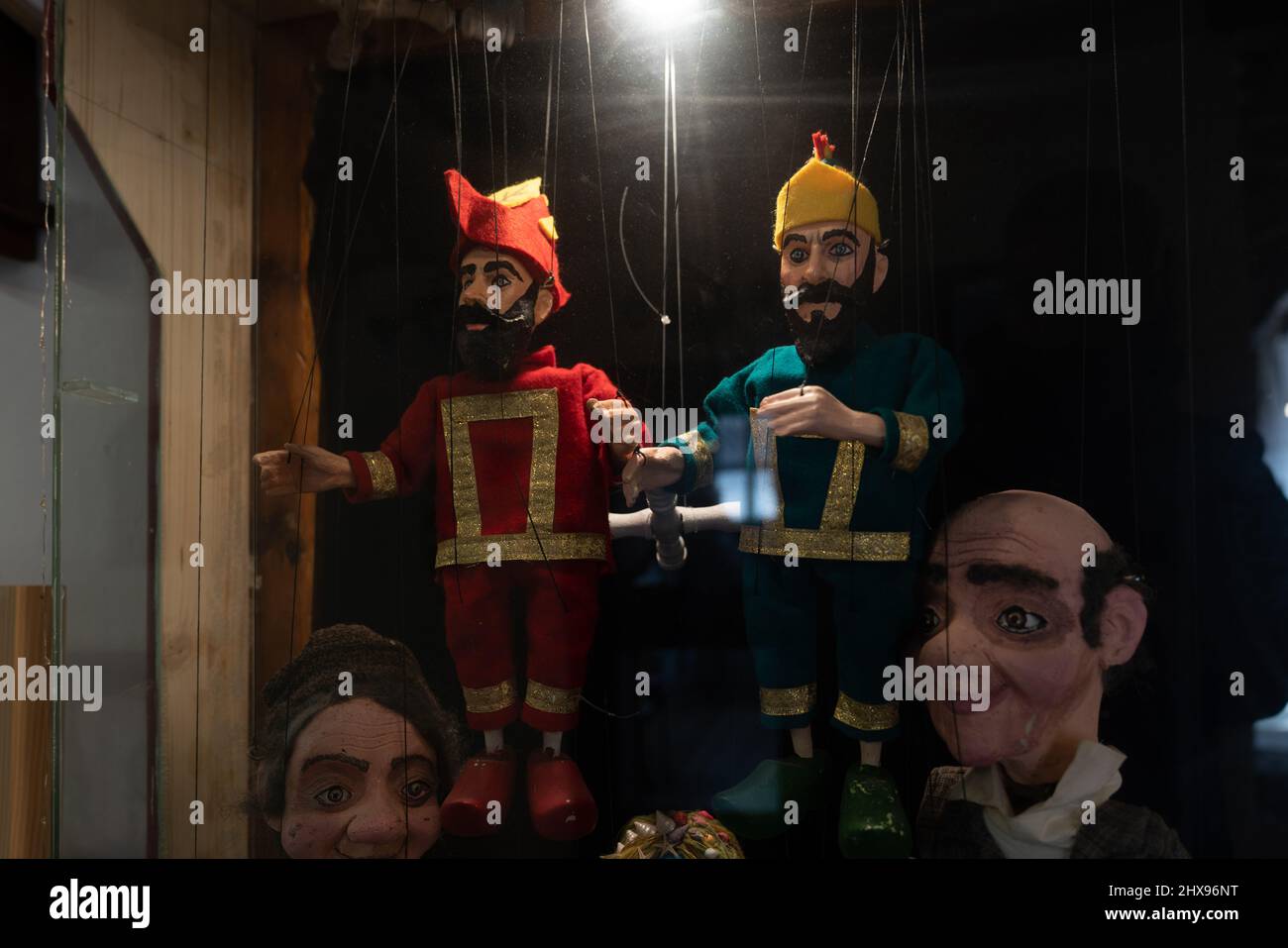 Ankara, Turkey - March 05 2022: Shadow play characters performed in the ...