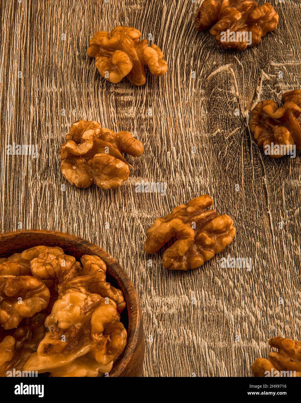 Walnut background horizontal close-up hd. A high quality photo of the ...