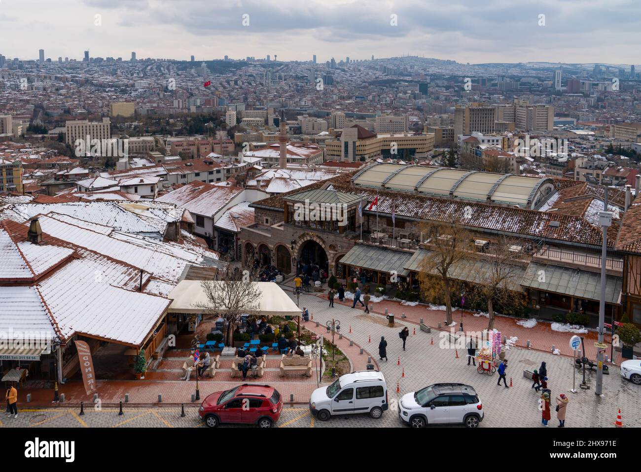 Ankara, Turkey - March 05 2022: Touristic bazaars and facade of Rahmi ...