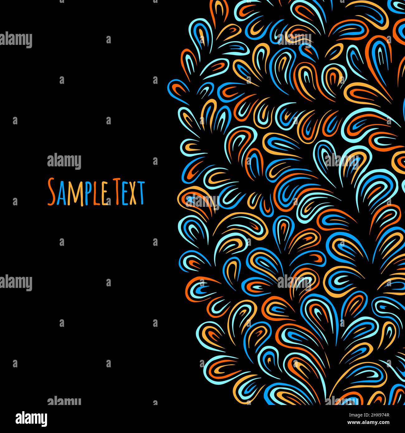 Bright hand drawn pattern background. Vector illustration Stock Vector ...