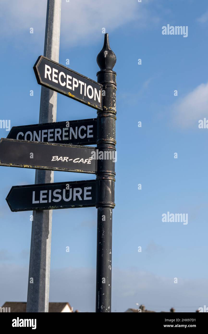 Directional signs and location guidance, traffic signs Stock Photo - Alamy
