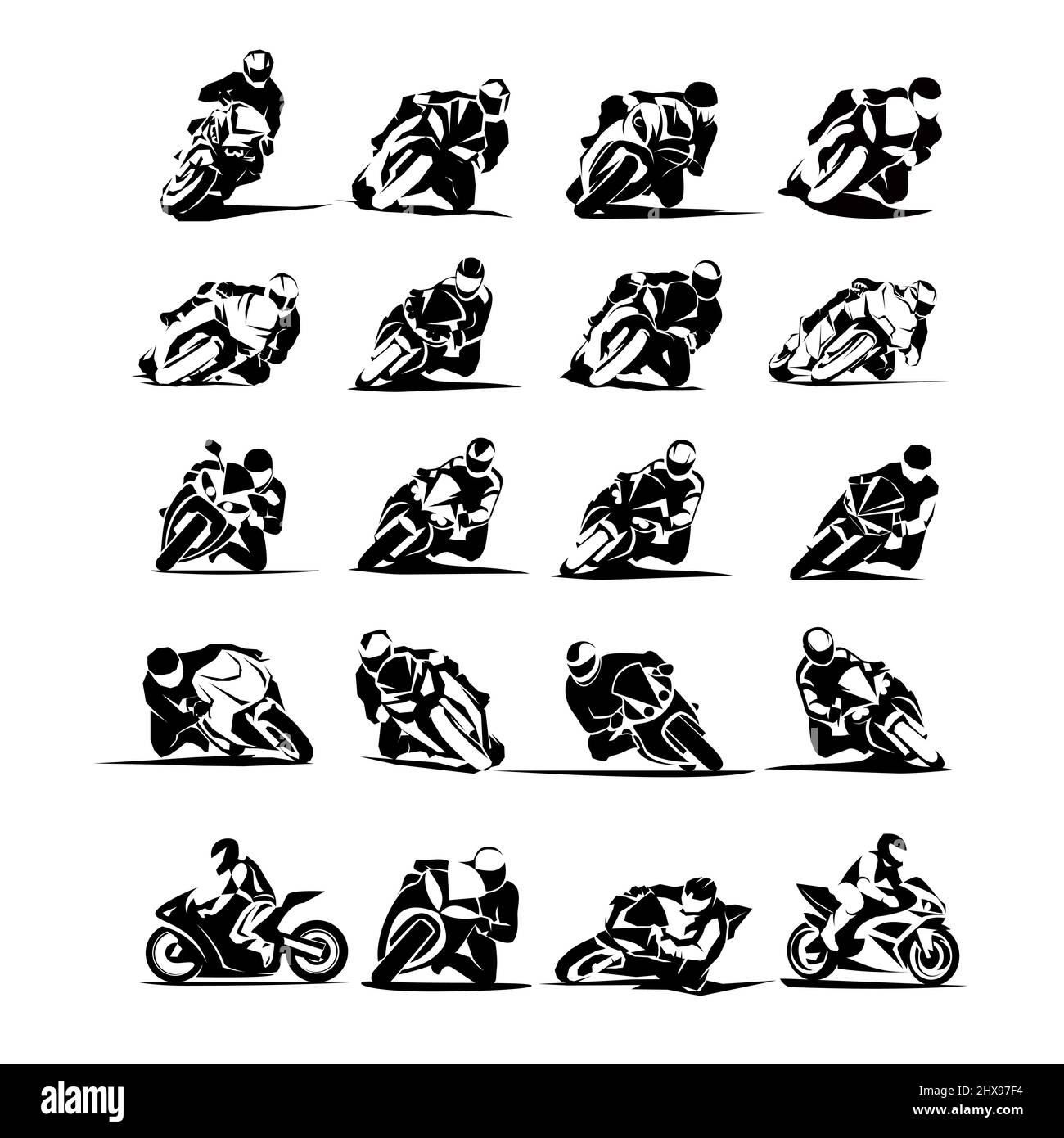 Extreme Motorbike Rider vector eps set 16x Stock Vector Image & Art - Alamy