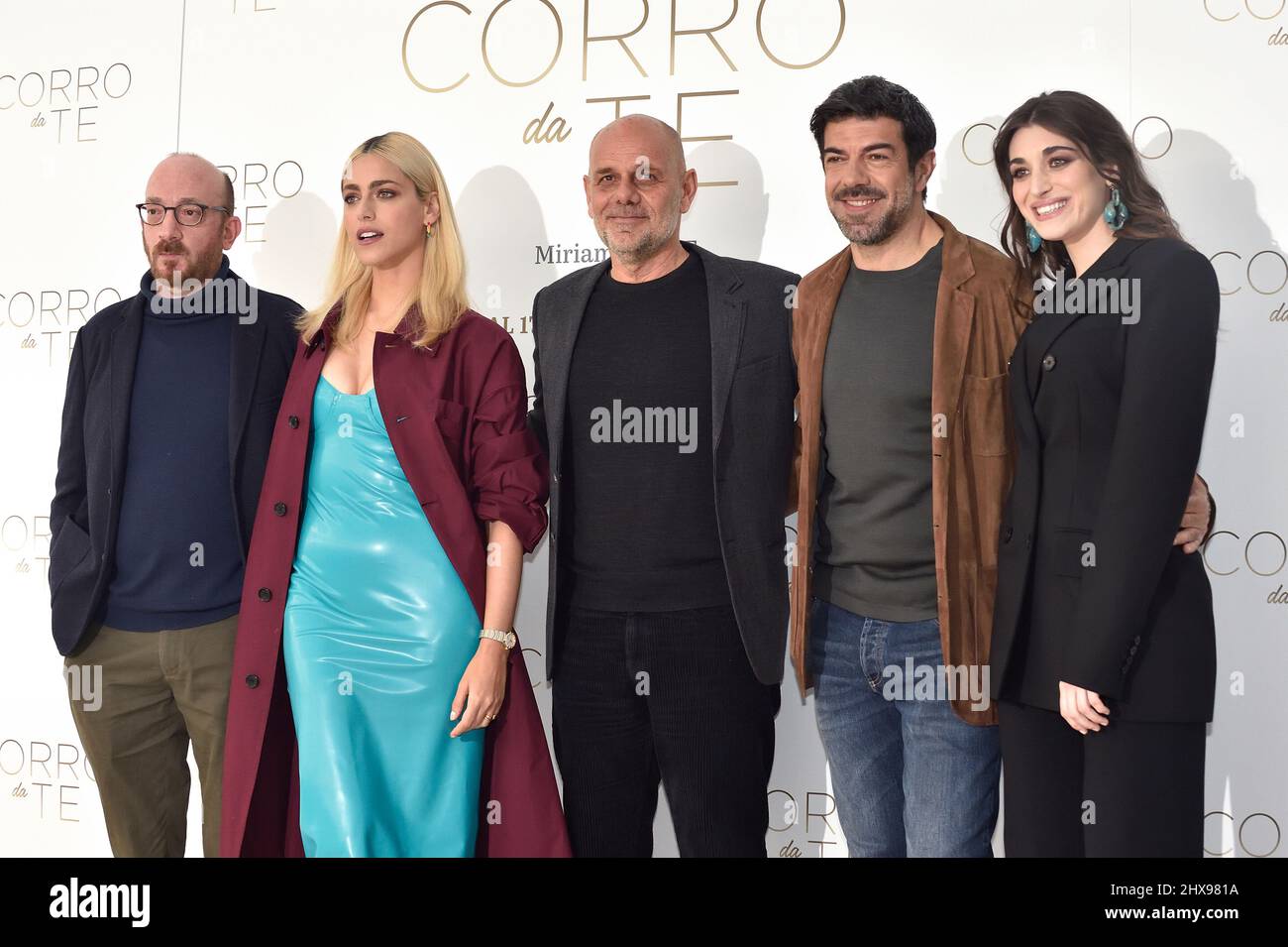 Roma, Italy. 10th Mar, 2022. Carlo De Ruggieri, Miriam Leone, Riccardo ...