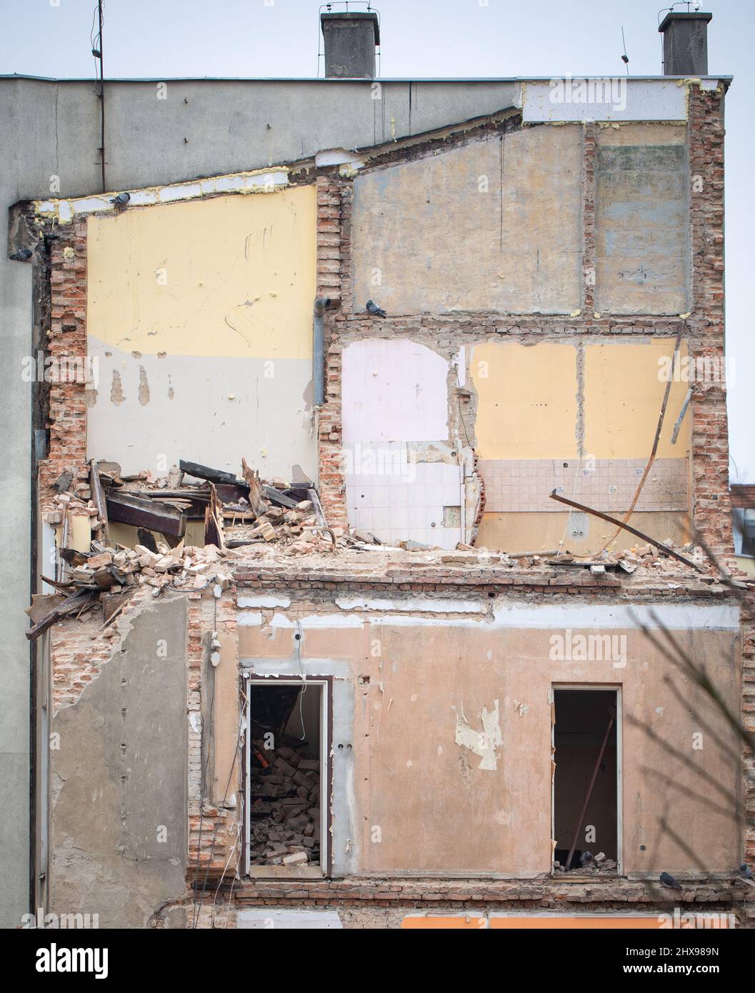 Reconstruction, renovation in Poznań, old buildings Stock Photo - Alamy