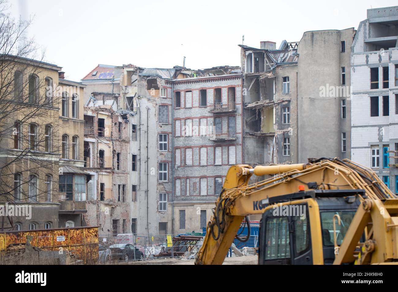 Reconstruction, renovation in Poznań, old buildings Stock Photo - Alamy