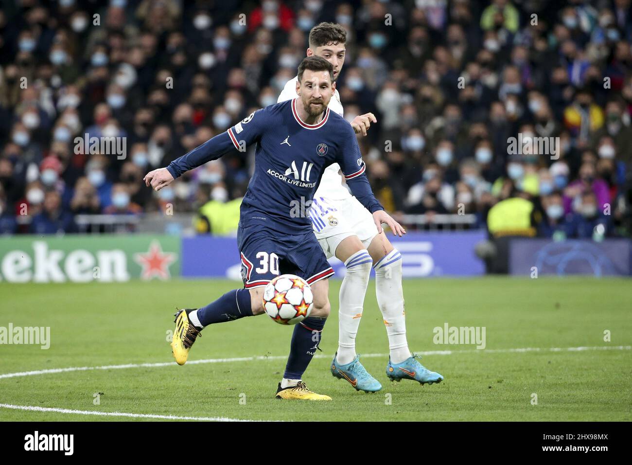 Lionel Messi of PSG during the UEFA Champions League, Round of 16, 2nd ...