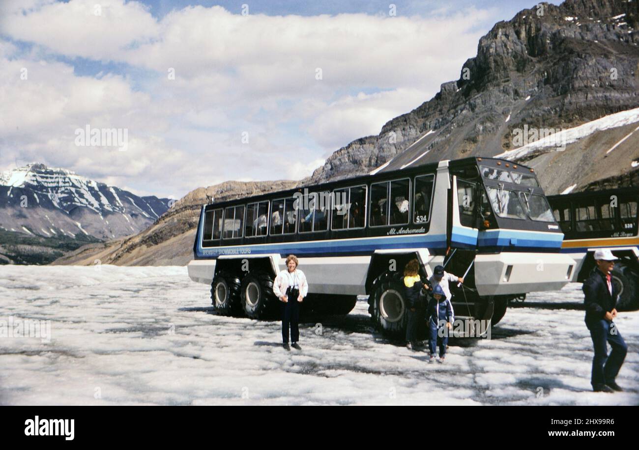 Brewster Ice Explorer transporting tourists to a glacier in Canada ca. 1990 Stock Photo - Alamy
