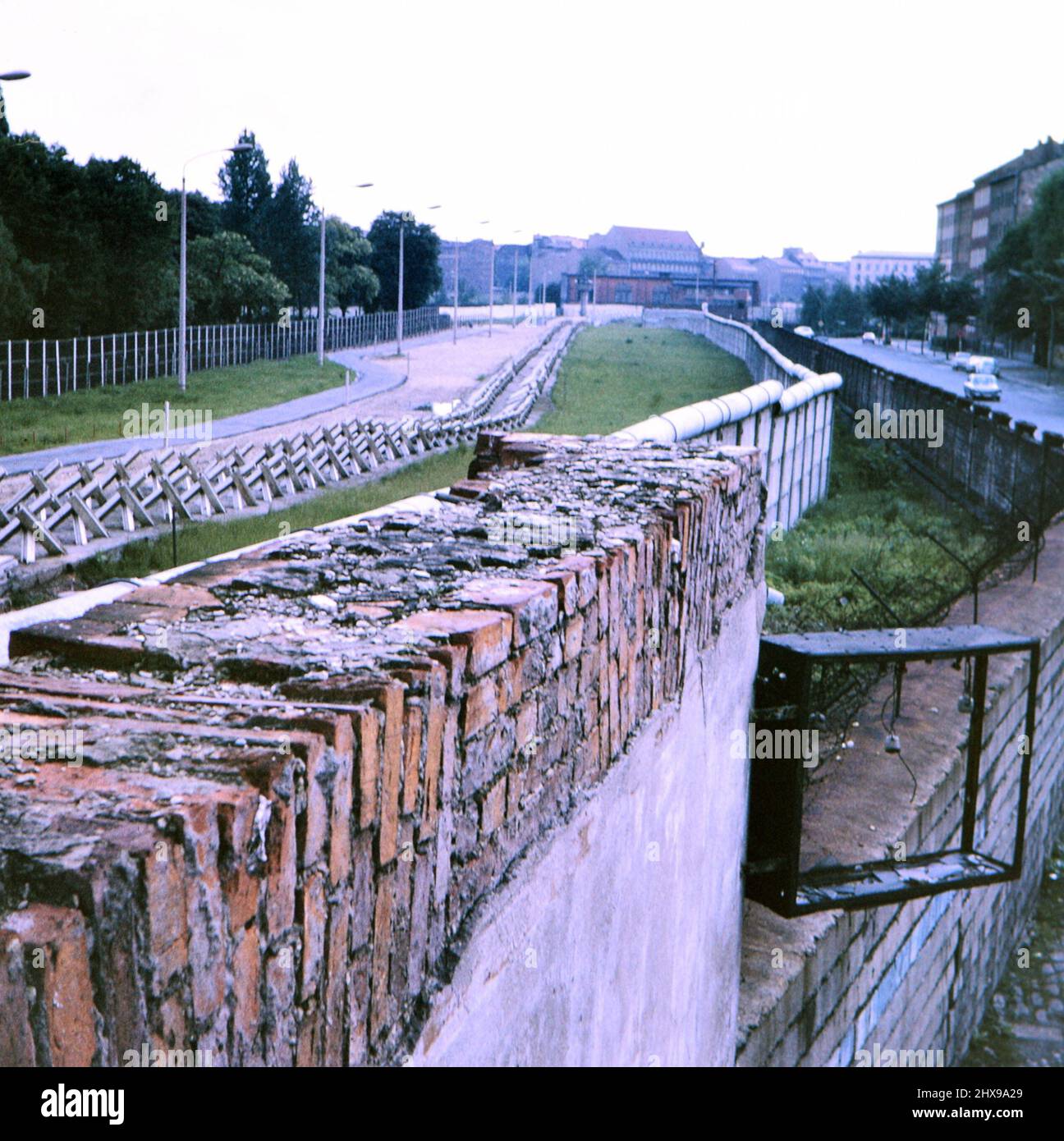 Berlin Wall separating East and West Berlin Germany ca. 1971 Stock ...