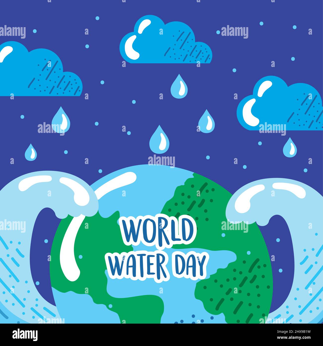 world water day lettering in earth Stock Vector Image & Art - Alamy