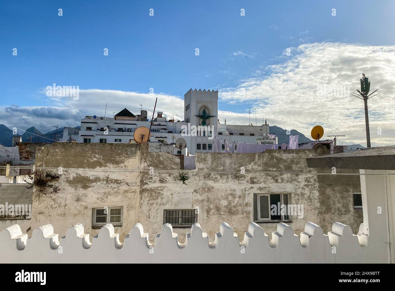 Views of the Fénix Building from a rooftop. Tetouan. Morocco Stock ...