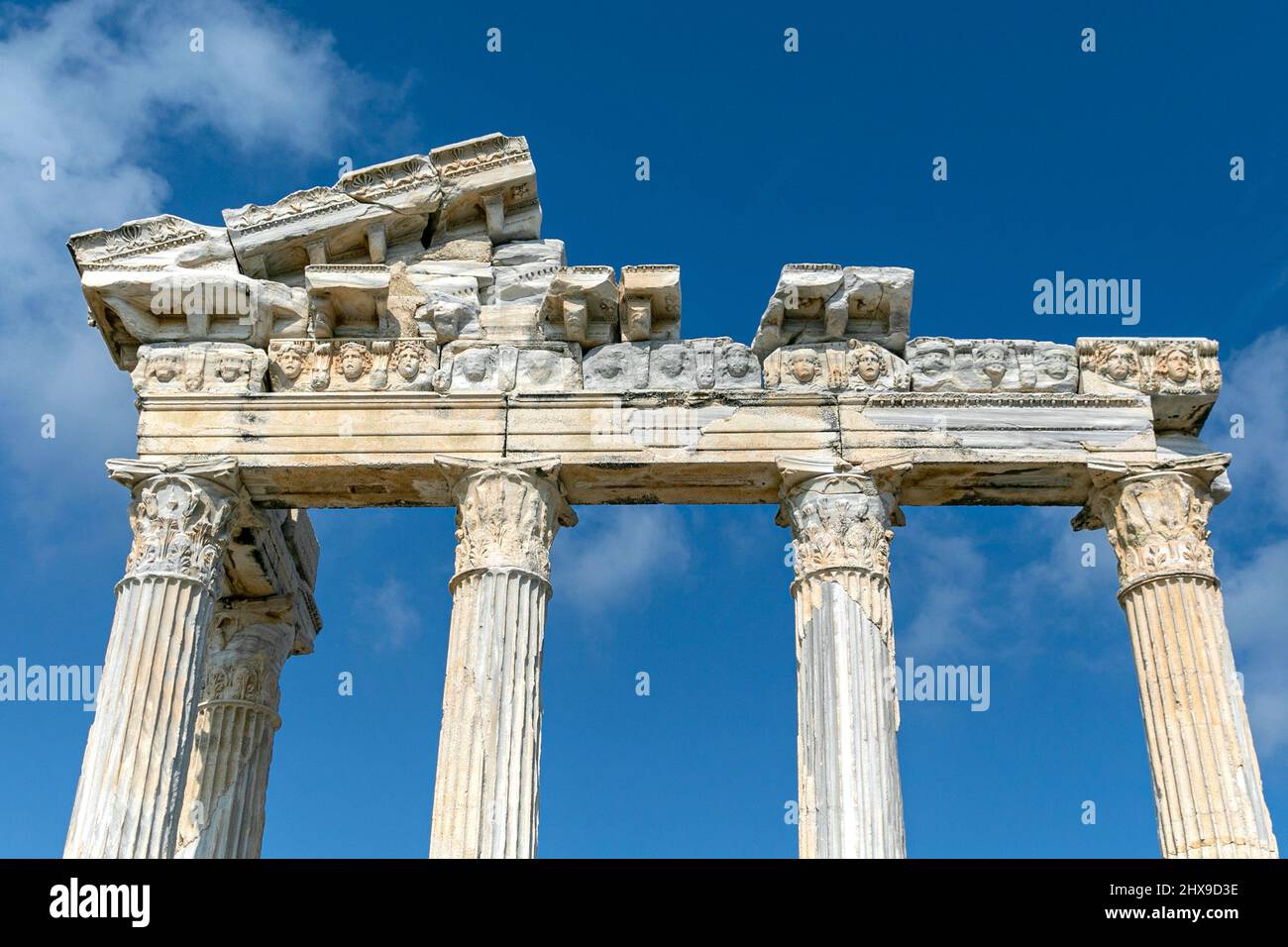 Ruins of the Temple of Apollo in the ancient city of Side, Side ...