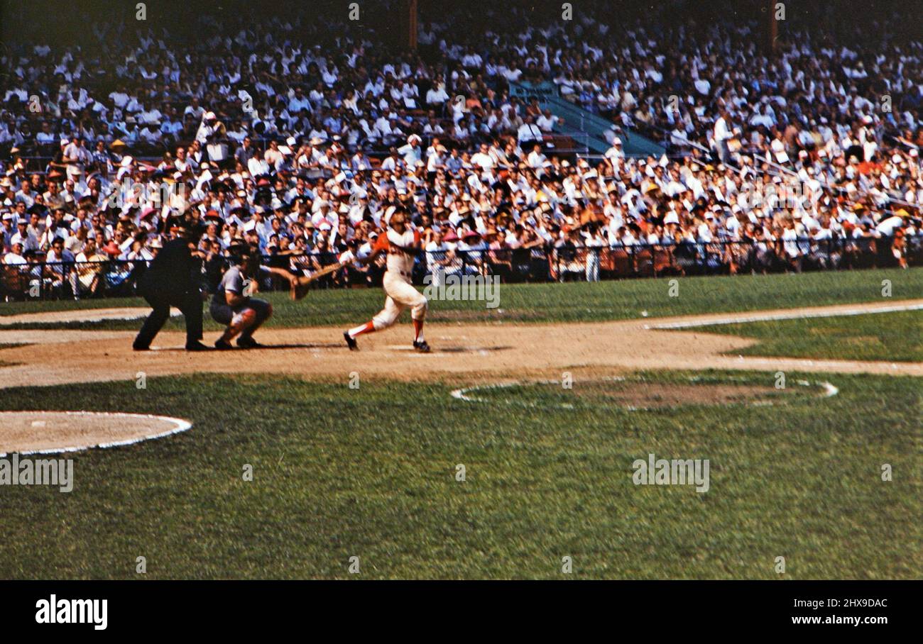 Cincinnati Reds baseball game at Crosley Field ca. 1961 Stock Photo - Alamy