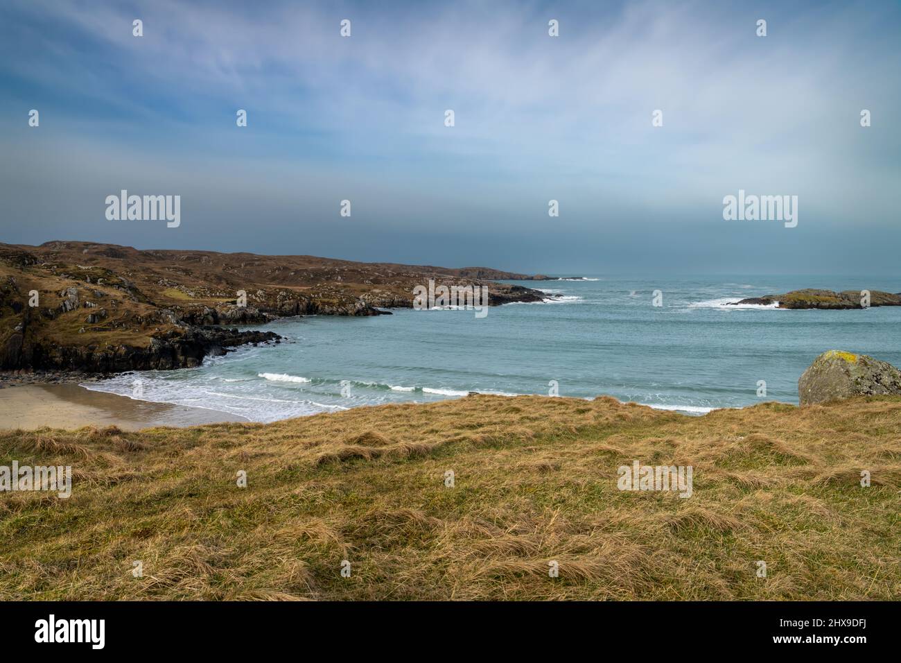 The North West Beach at MacChair Carnish on the west coast of the Isle ...