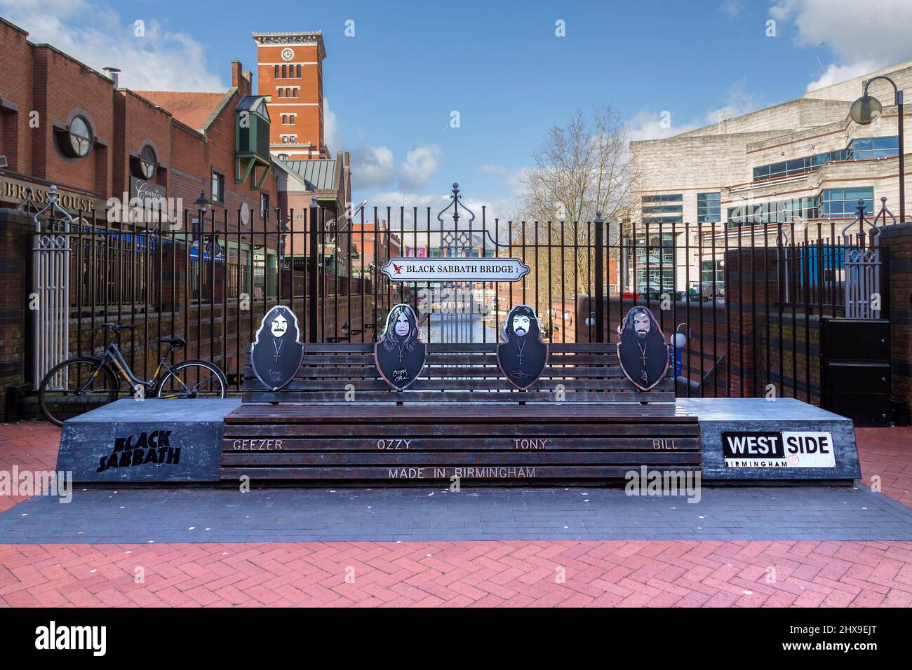 Black Sabbath Bridge and the heavy metal bench in Broad Street, named ...