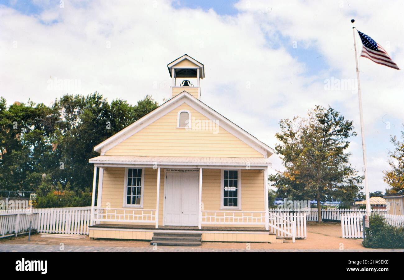 Old Sacramento Schoolhouse building ca. 1985 Stock Photo - Alamy
