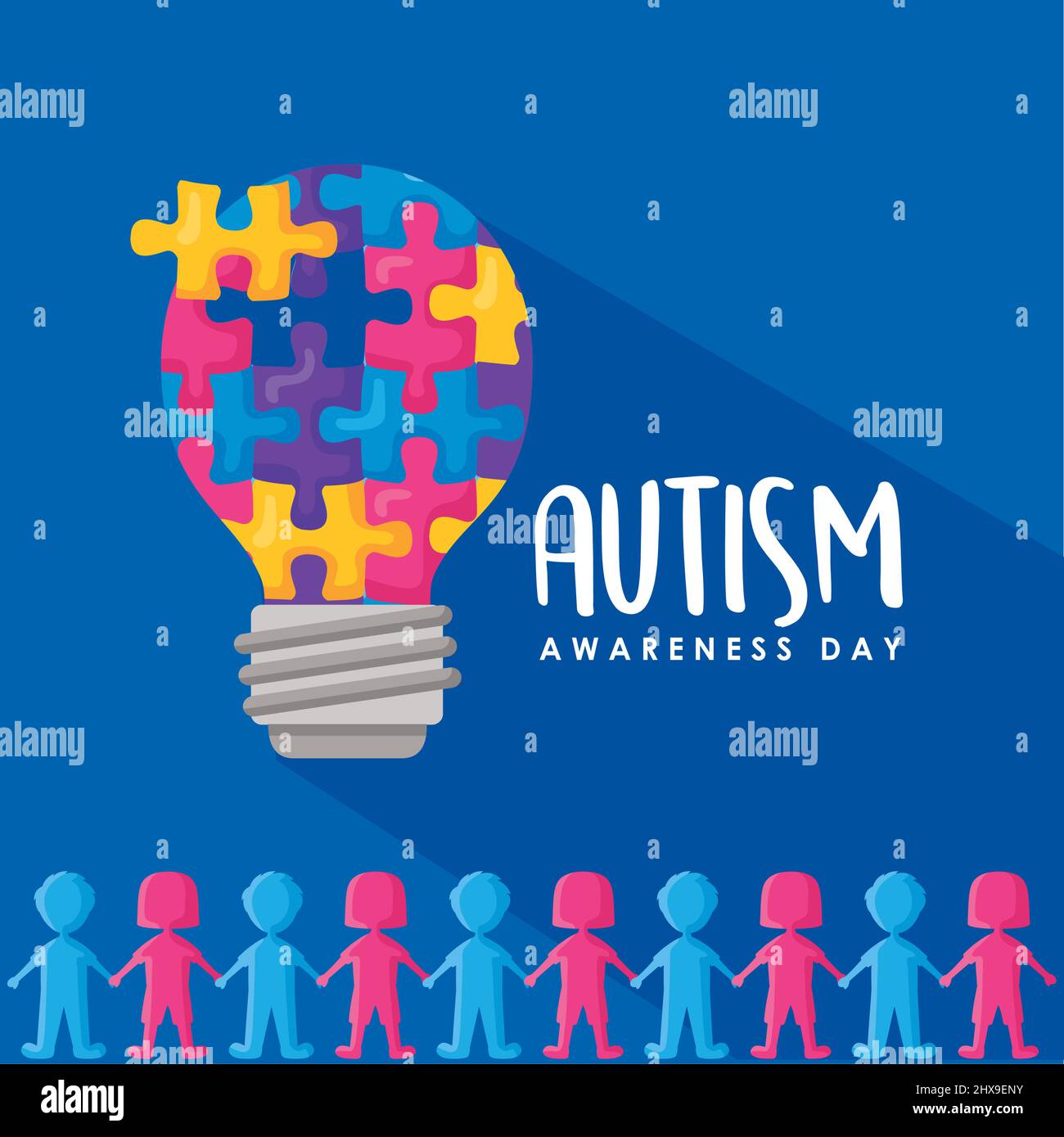 Card for autism Stock Vector Images - Alamy