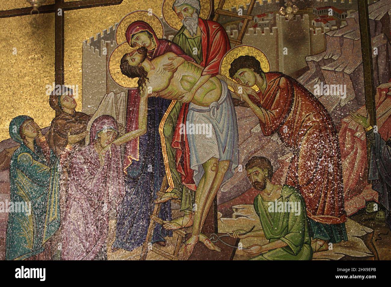 Mosaic anointing stone jesus hi-res stock photography and images - Alamy