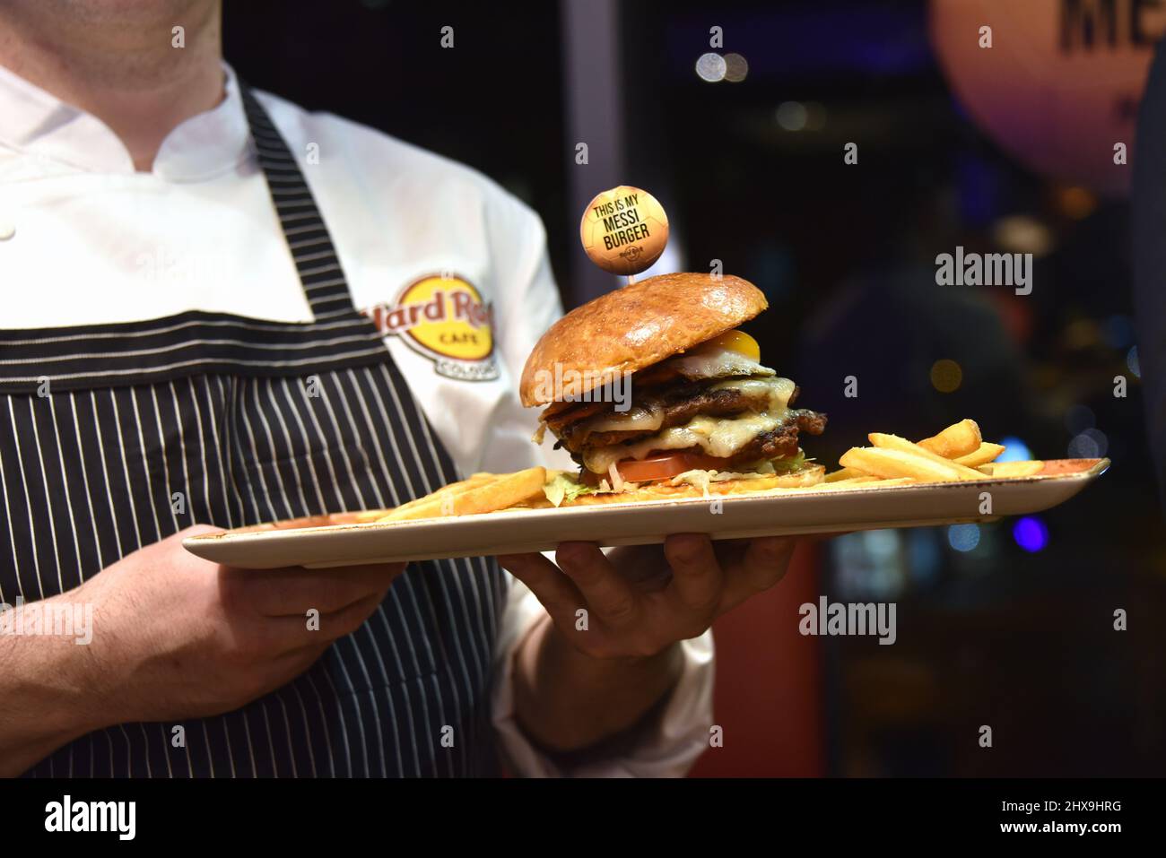 Cologne, Germany. 08th Mar, 2022. Presentation of the new Lionel Messi ...