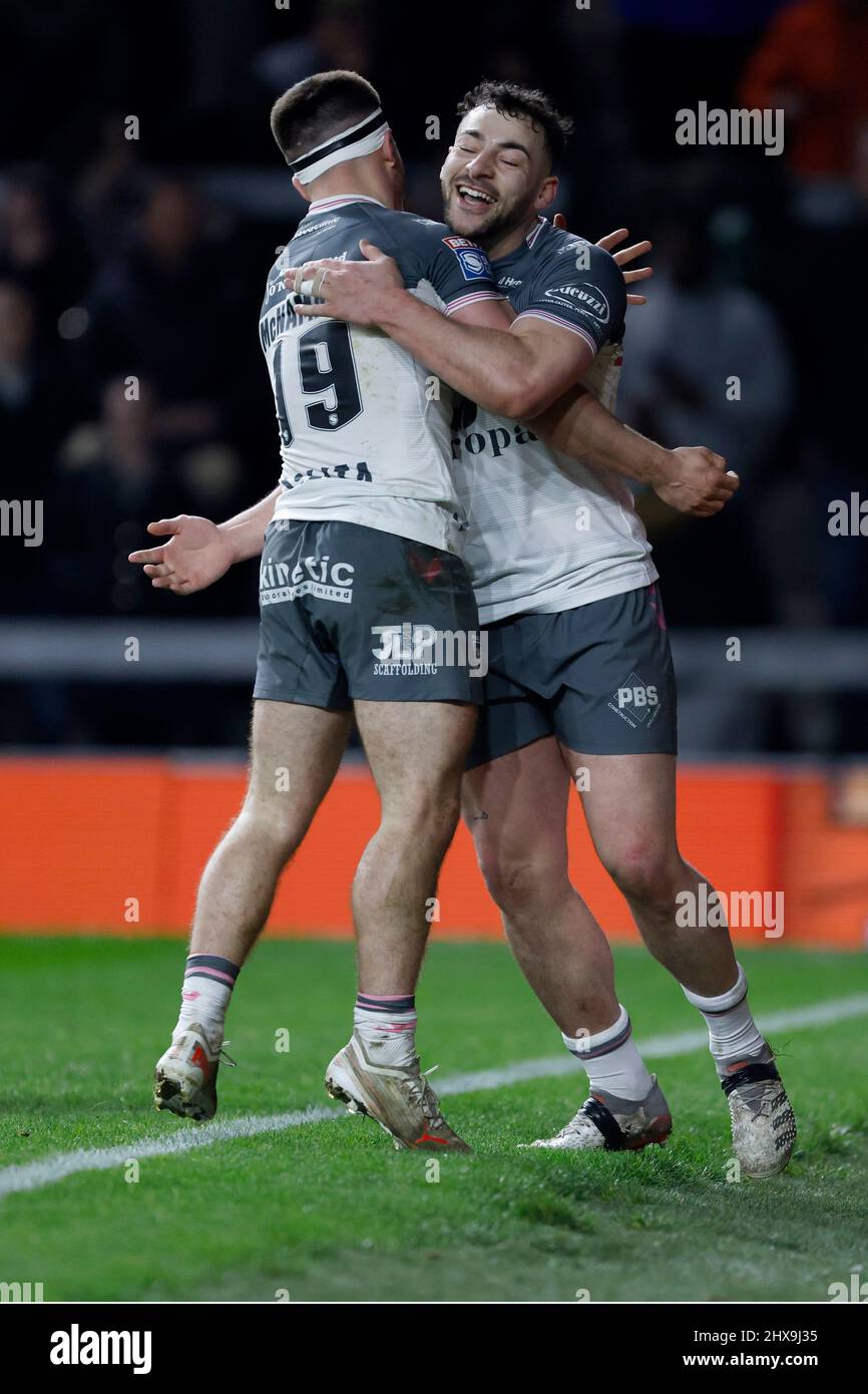 Hull FCs Jake Connor and Ben McNamara celebrate after Jake Connor's ...