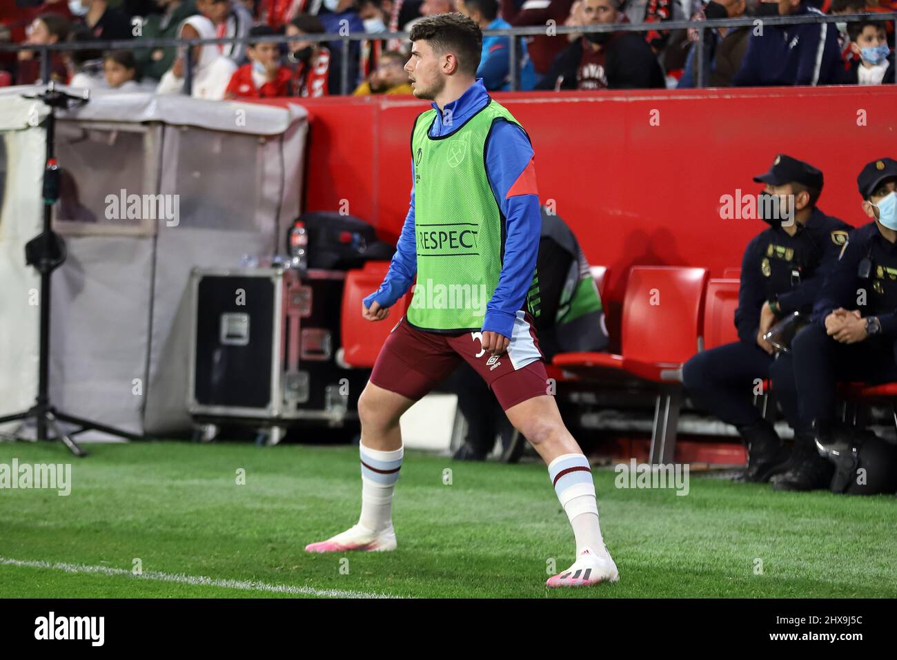 Seville, Spain. 10th Mar, 2022. Daniel Chesters (51) of West Ham is ...