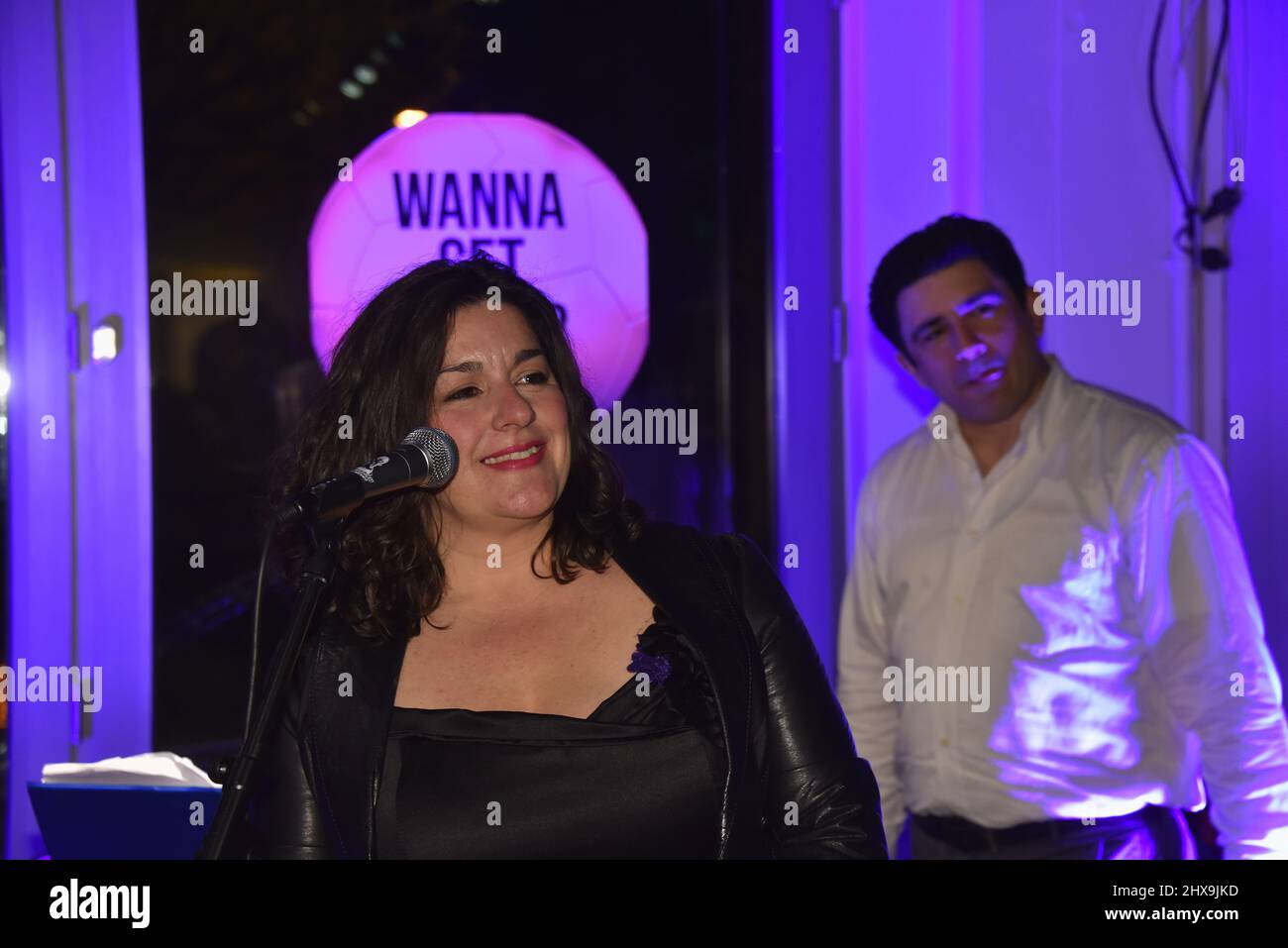Cologne, Germany. 08th Mar, 2022. Singer Ursula Cuesta and musician ...