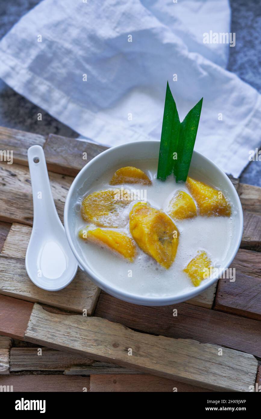 Kolak Pisang is Banana Compote. Made from Banana cooked with coconut ...