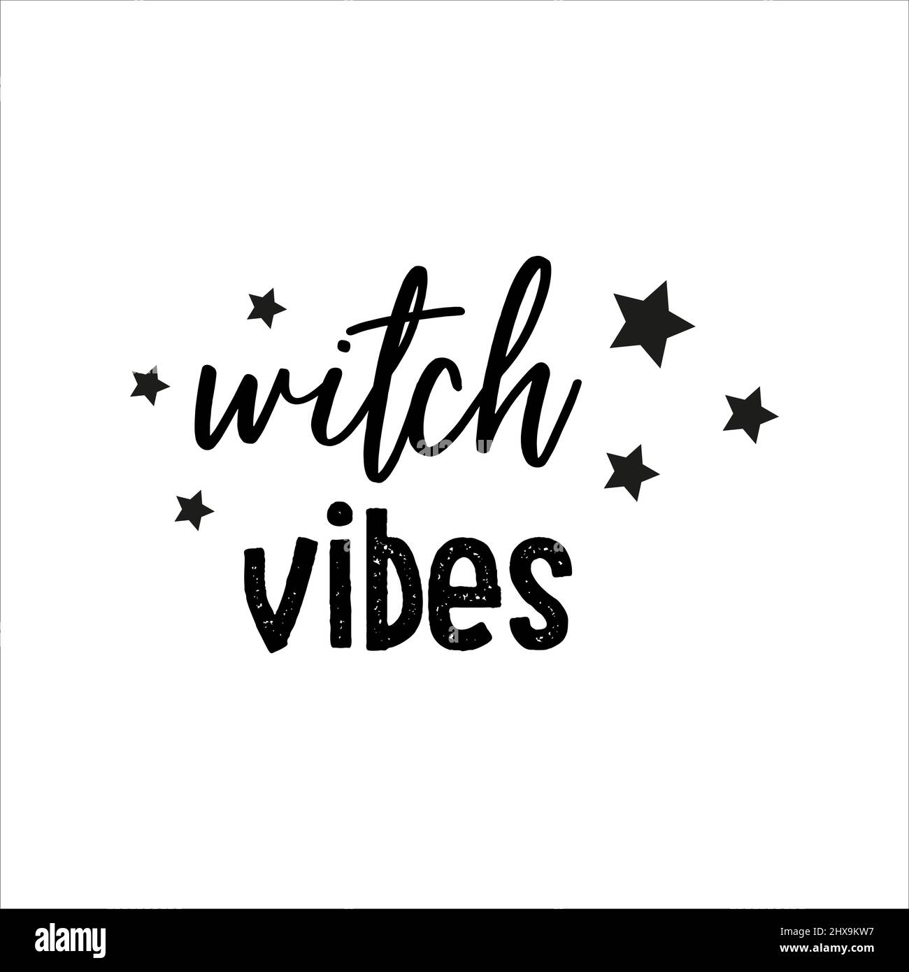 Witch vibes of black ink on a white background Stock Vector Image & Art ...