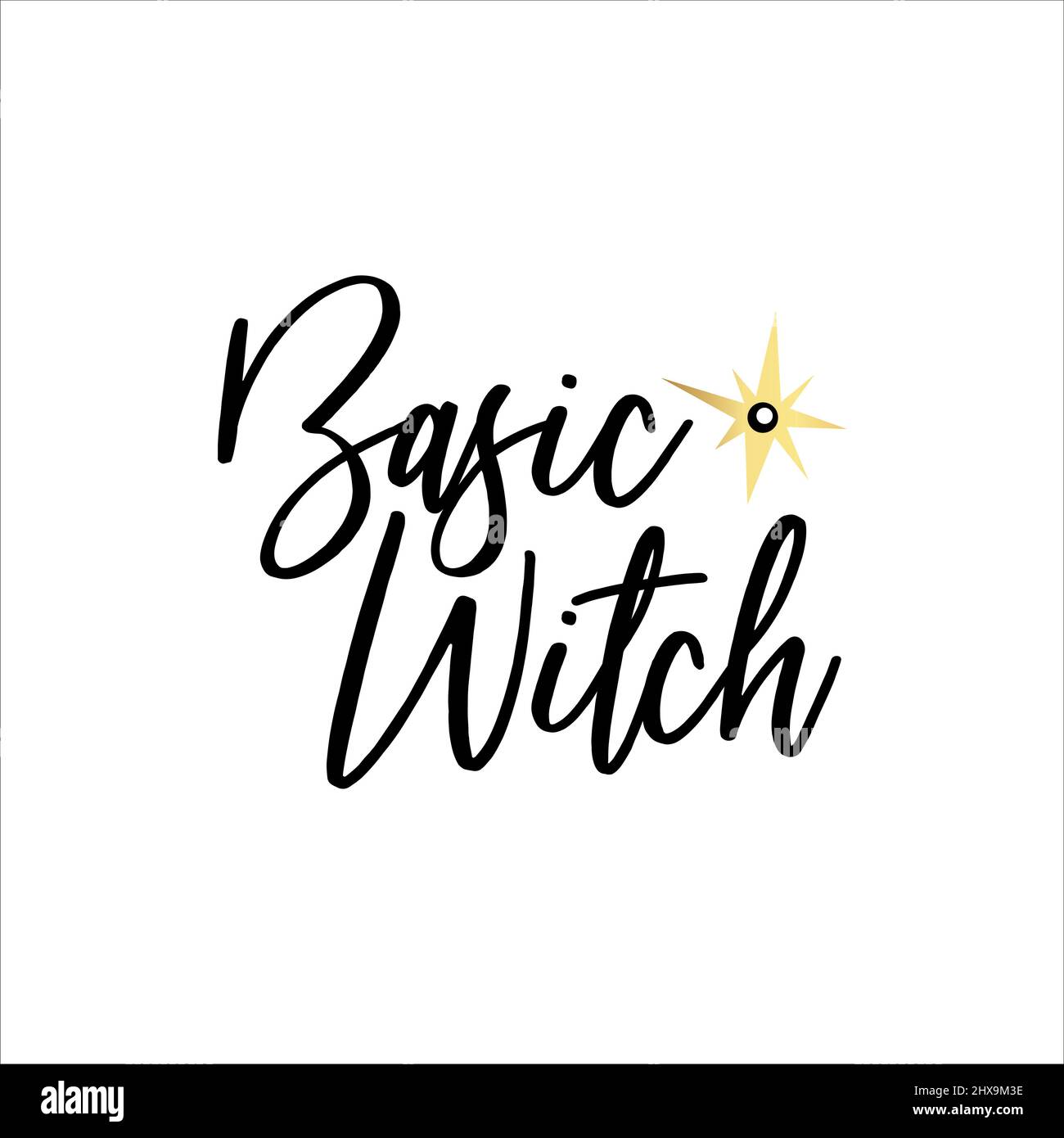 Basic Witch of black ink on a white background Stock Vector Image & Art ...
