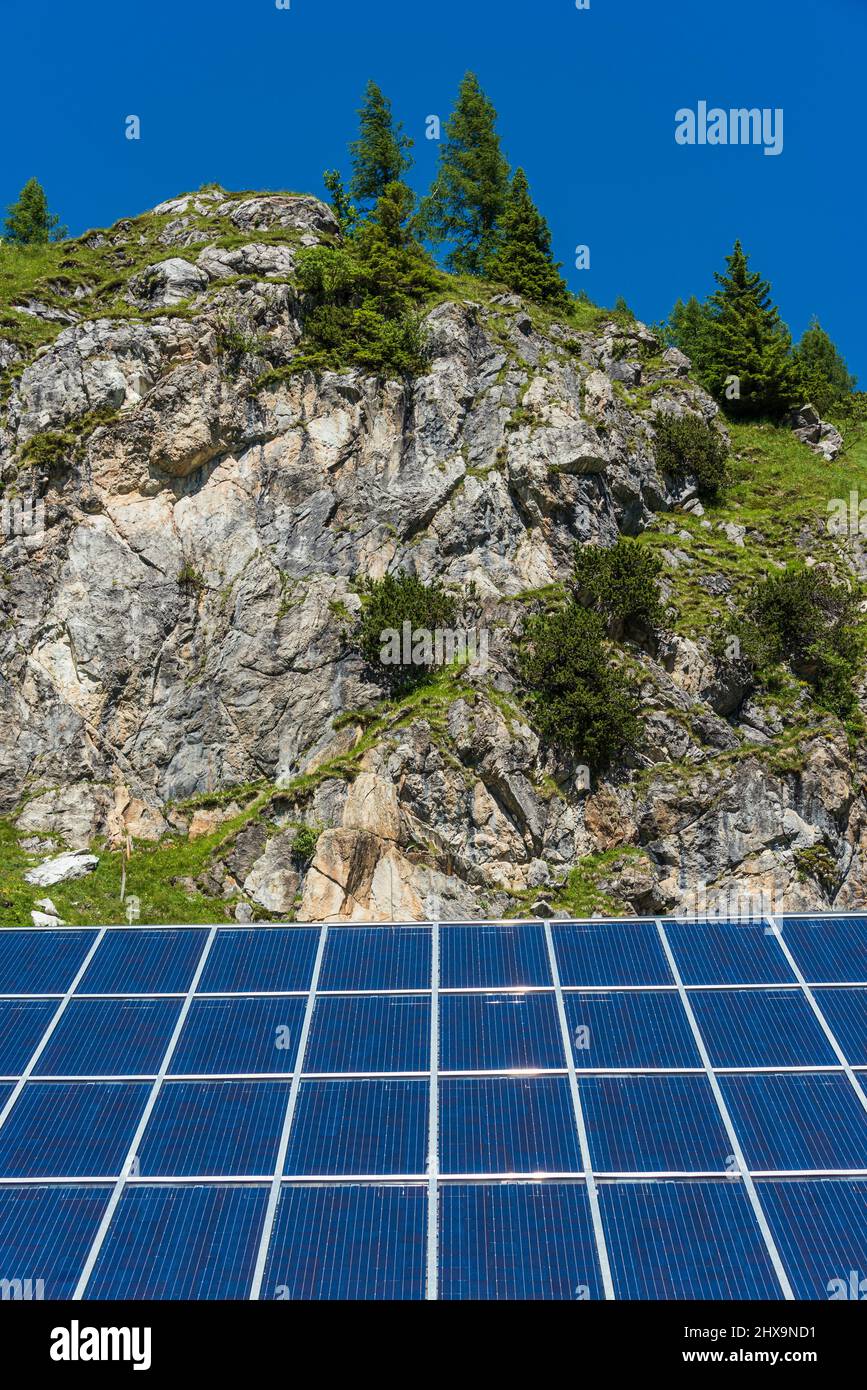 Solar panels against mountains hi-res stock photography and images - Alamy