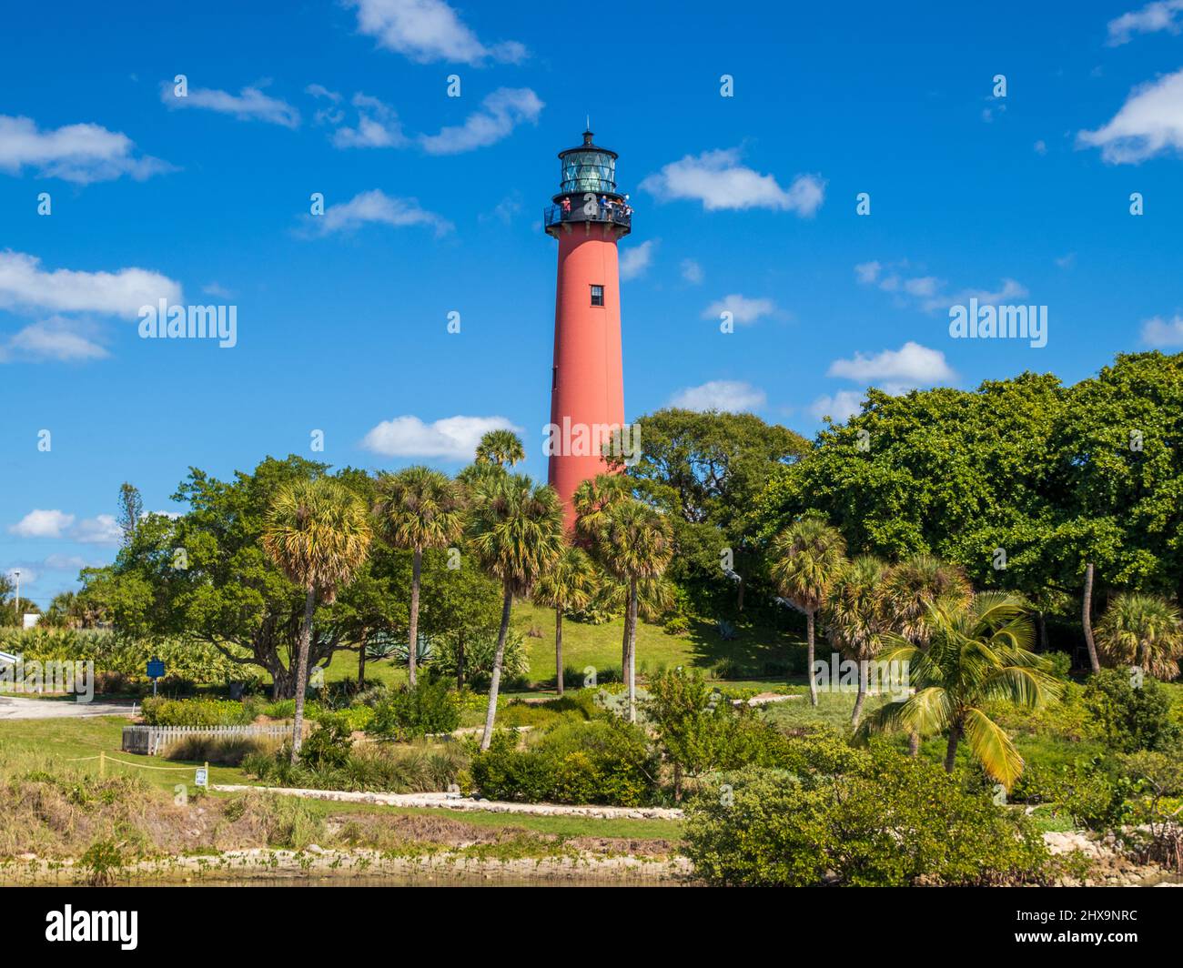 Red Lighthouse at Jupiter Florida Stock Photo - Alamy