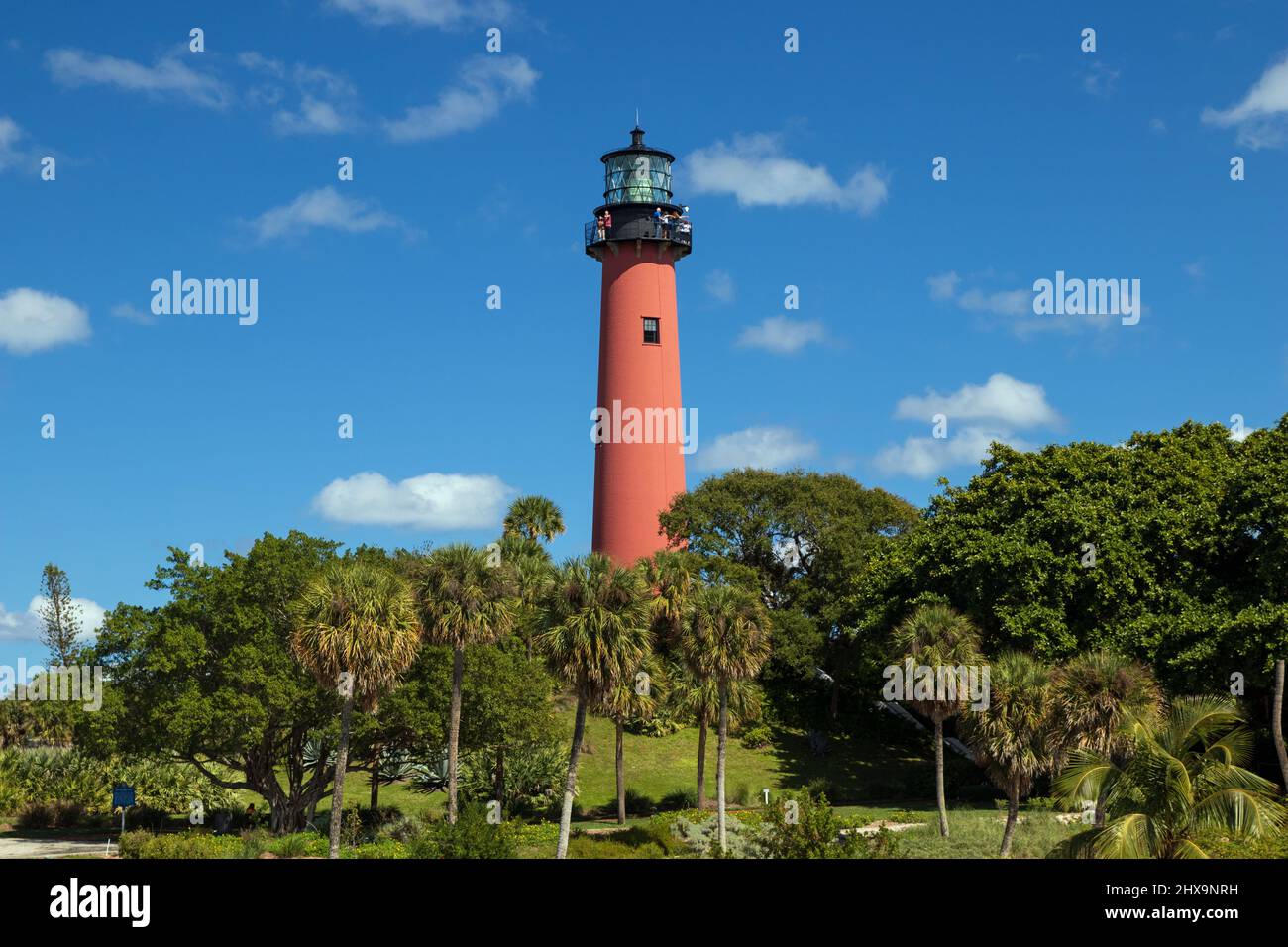 Red Lighthouse at Jupiter Florida Stock Photo - Alamy