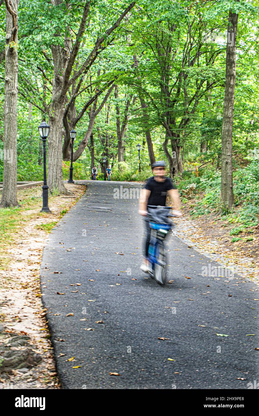 Bicycle Path, Riverside Park, New York City, New York, USA Stock Photo ...