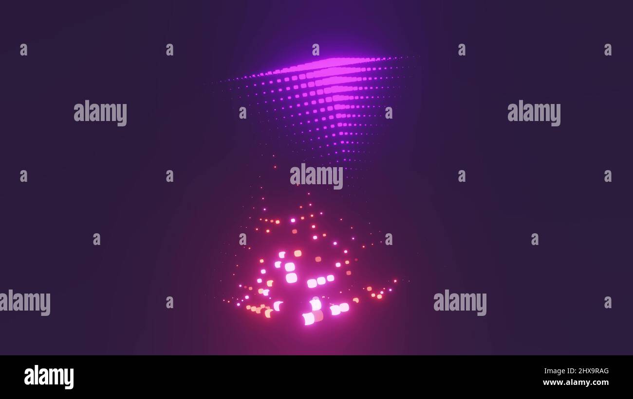 Abstract neon pyramids 4K UHD 3D illustration Stock Photo - Alamy