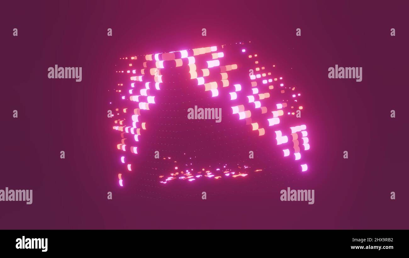 Abstract neon shape 4K UHD 3D illustration Stock Photo - Alamy