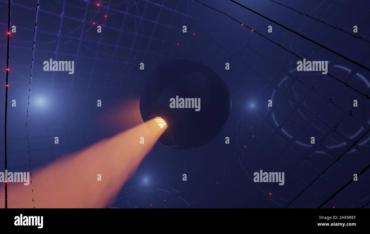 3d illustration of light shining through sphere in 4K UHD quality Stock ...