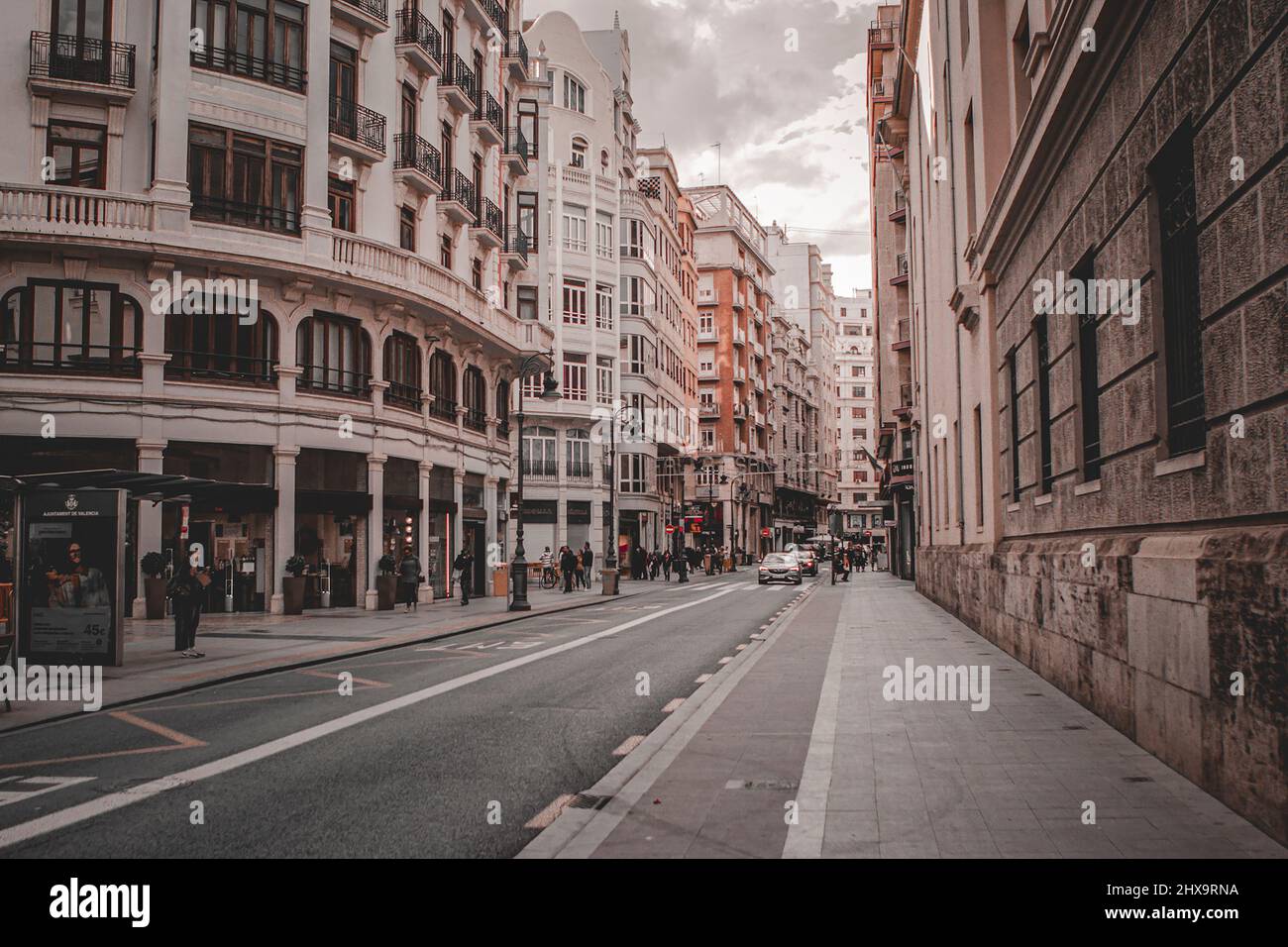 Street in Valencia Stock Photo - Alamy
