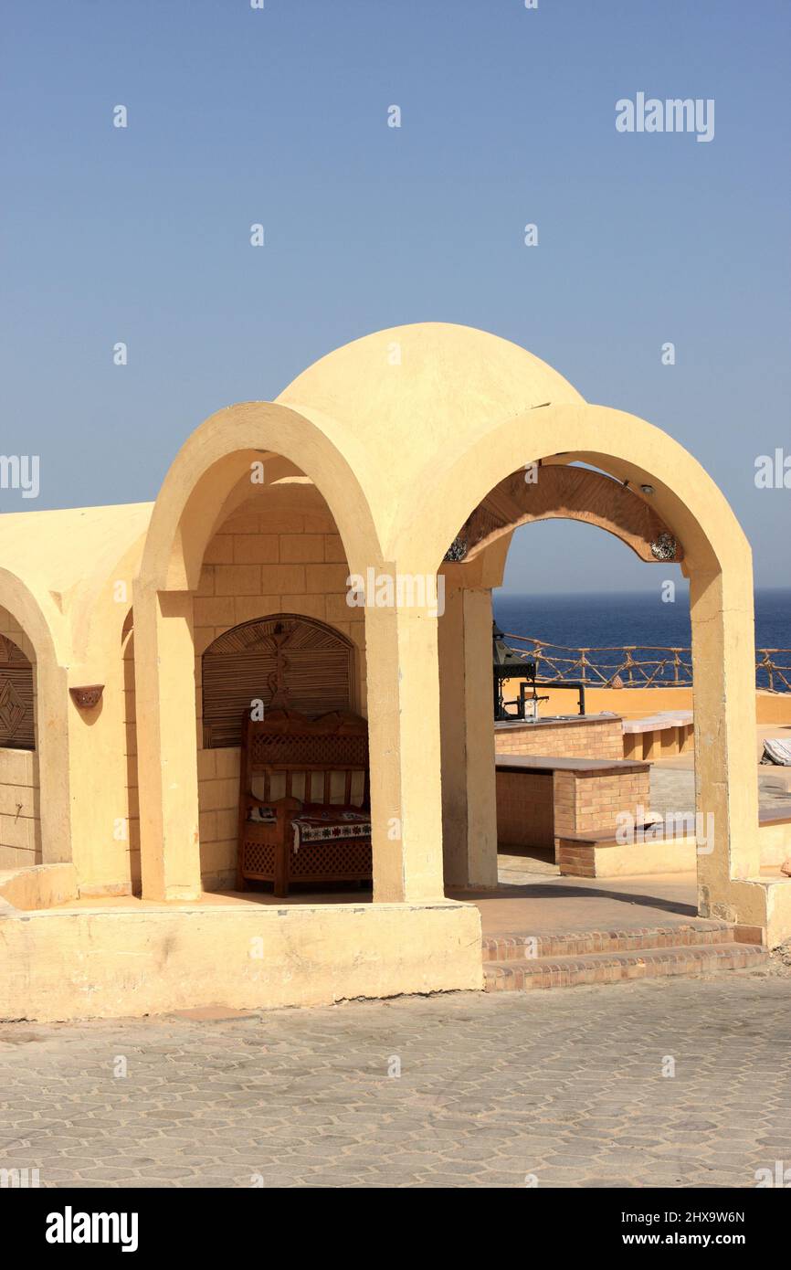 Front of a sunny bedouin building, Egypt Stock Photo - Alamy
