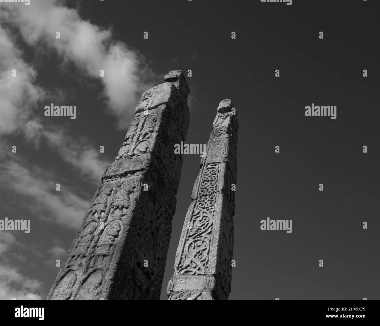 Sandbach in Cheshire with ancient saxon stone crosses Stock Photo - Alamy