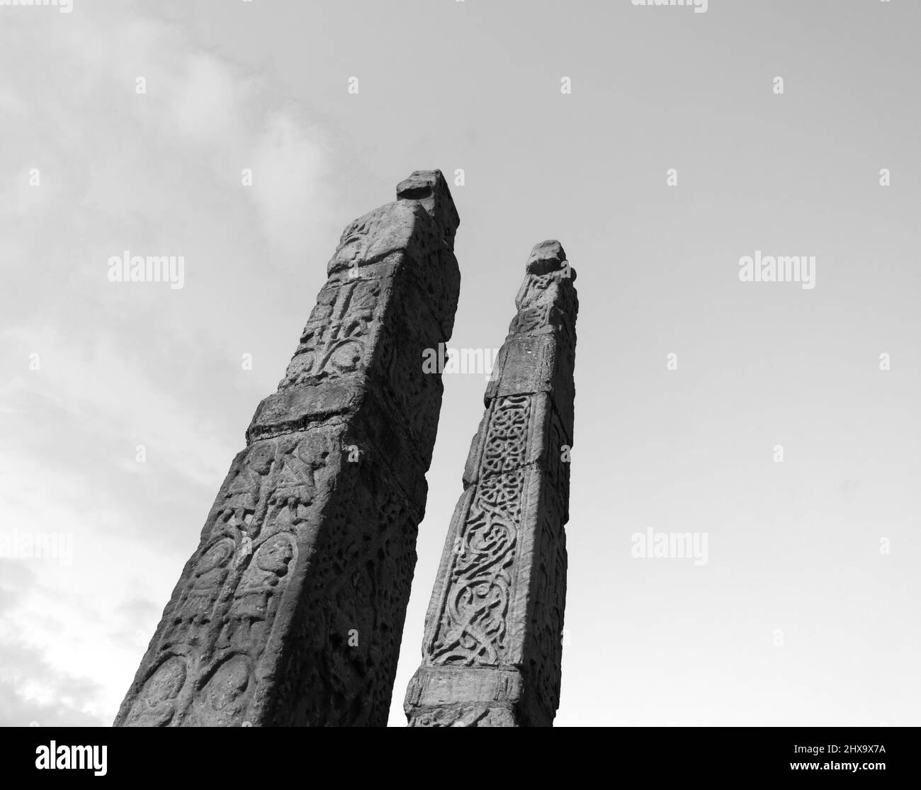 Sandbach in Cheshire with ancient saxon stone crosses Stock Photo - Alamy