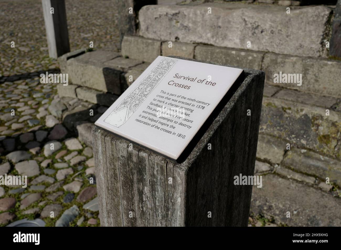 Ancient crosses heritage british england cheshire hi-res stock ...
