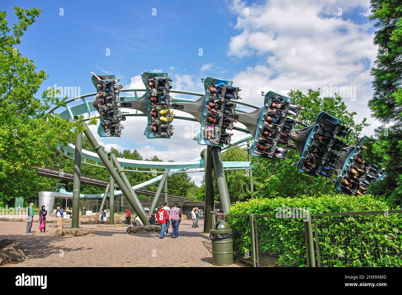 The 'Air' rollercoaster ride at Alton Towers Theme Park, Alton ...
