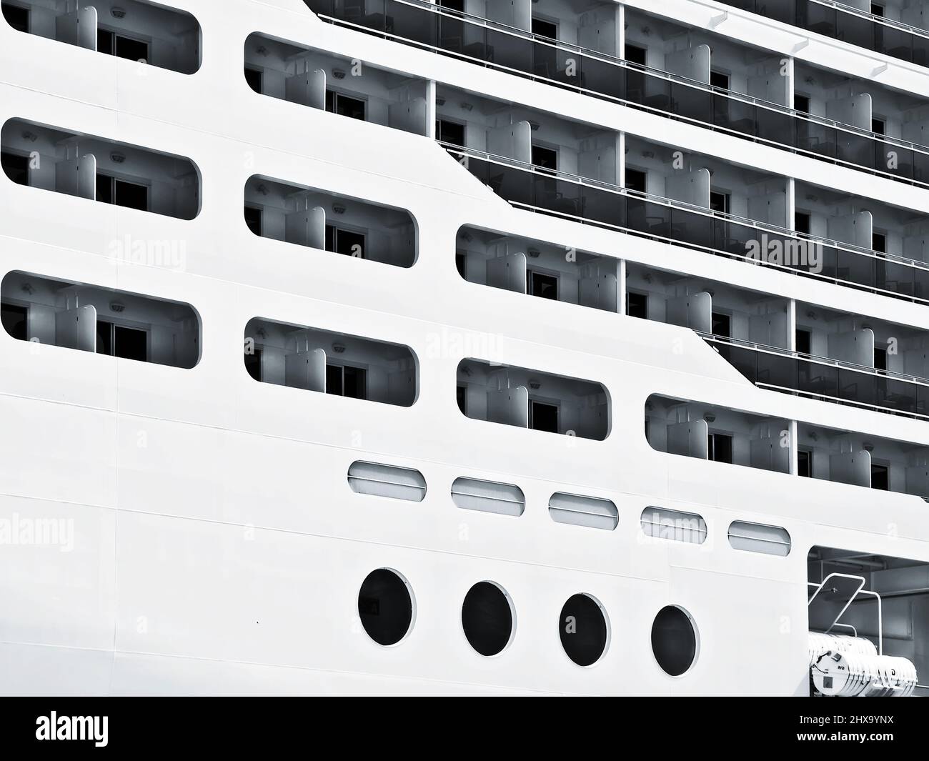Abstract Detail of a Cruise Ship Stock Photo - Alamy