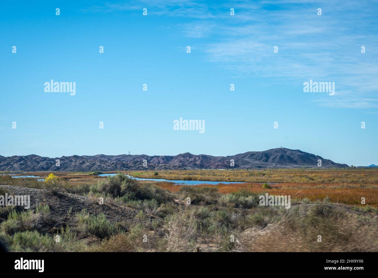 An overlooking view of nature in Yuma, Arizona Stock Photo - Alamy