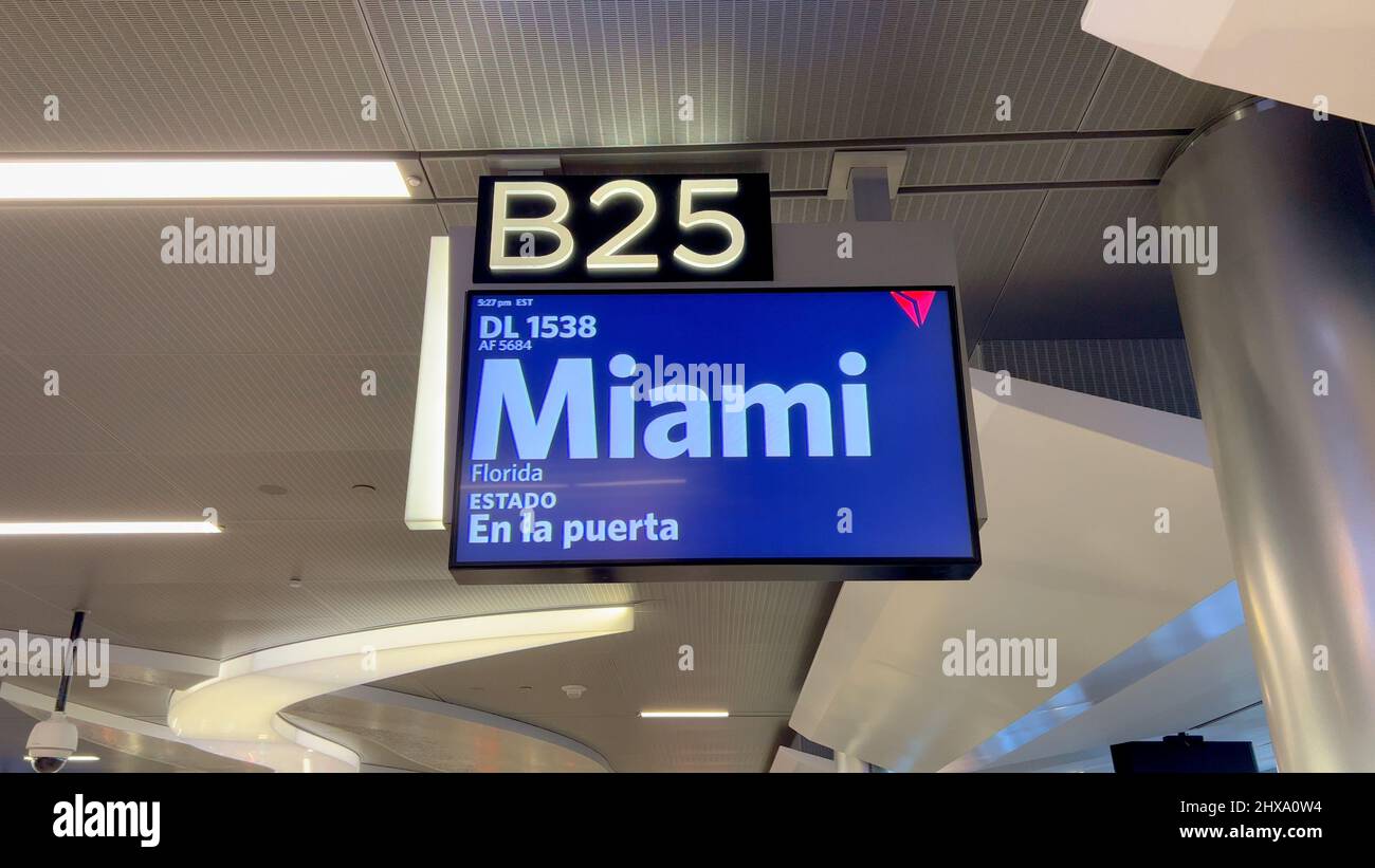 Departure gate to Miami at Atlanta Airport - ATLANTA, UNITED STATES ...