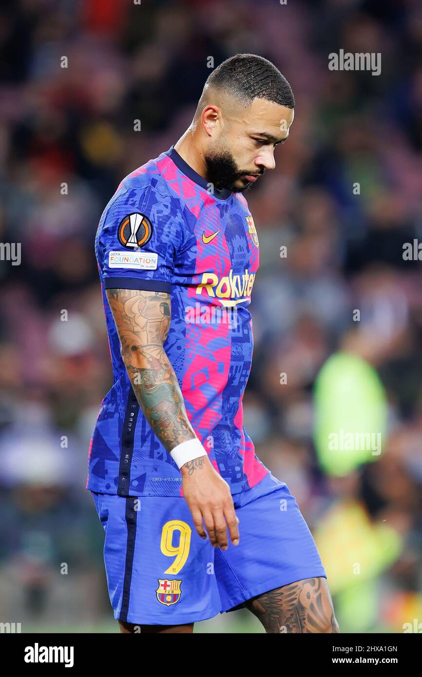 Barcelona, Spain. 10th Mar, 2022. Memphis Depay in action during the ...
