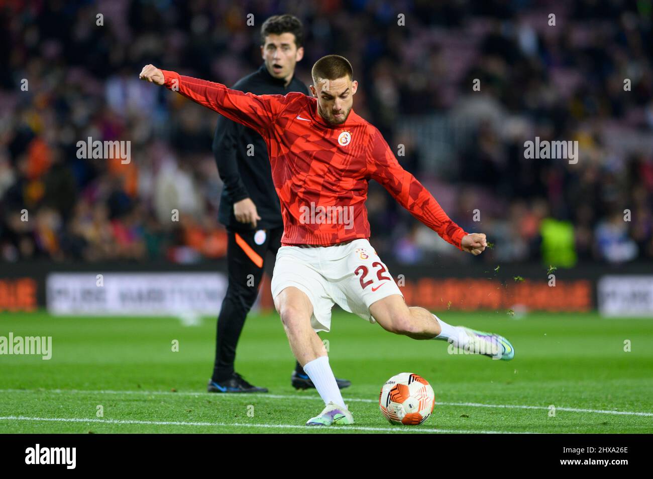 Barcelona, Spain. 10th Mar, 2022. Berkan Kutlu of Galatasaray AS during ...