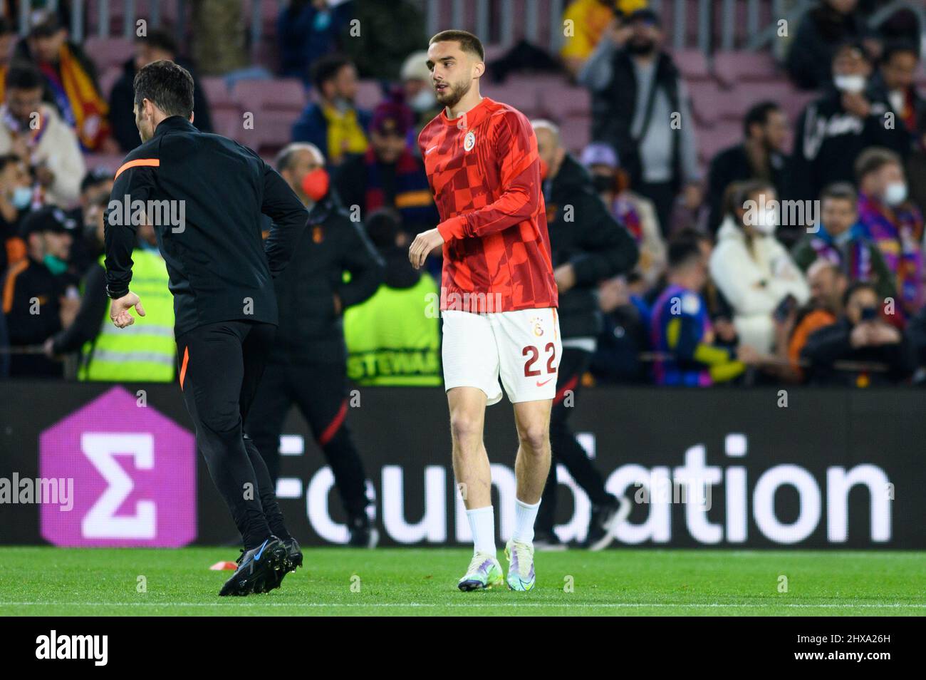 Barcelona, Spain. 10th Mar, 2022. Berkan Kutlu of Galatasaray AS during ...