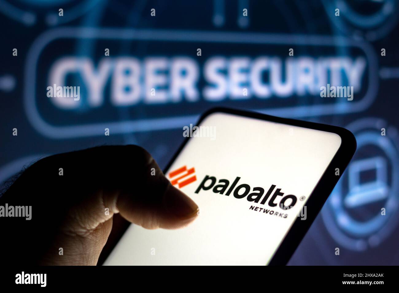 In this photo illustration the logo from the cyber security company ...