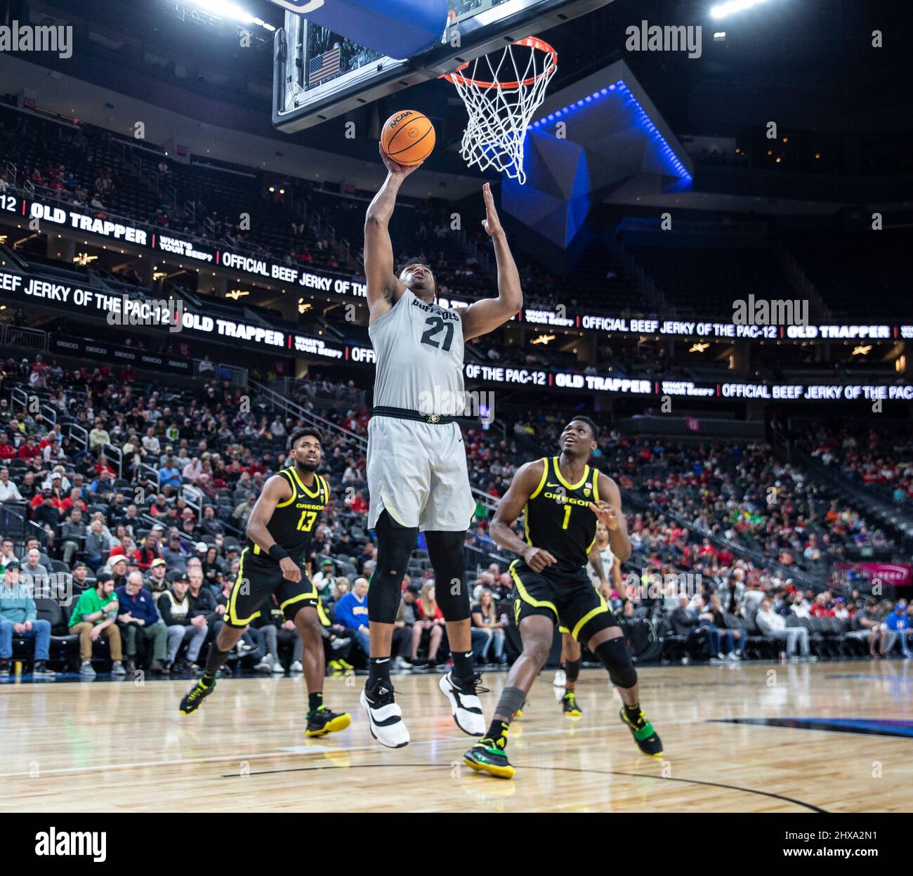 March 10 2022 Las Vegas, NV, U.S.A. Colorado forward Evan Battey (21 ...